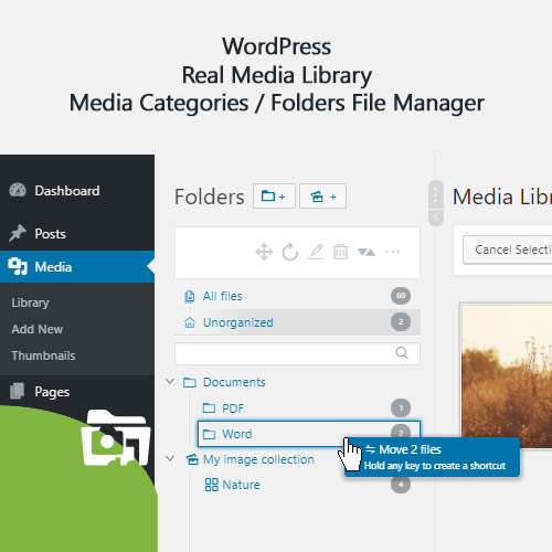WordPress Real Media Library – Media Categories / Folders File Manager ...